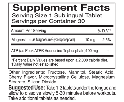 Muscle Energy Sublingual ATP 30 Tablets – z-Physique Nutrition